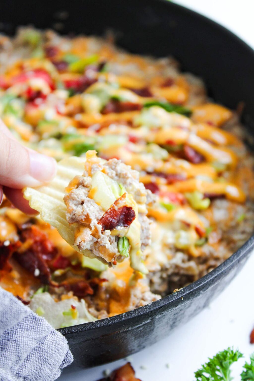 The BEST Cheeseburger Dip Recipe | The Gracious Pantry