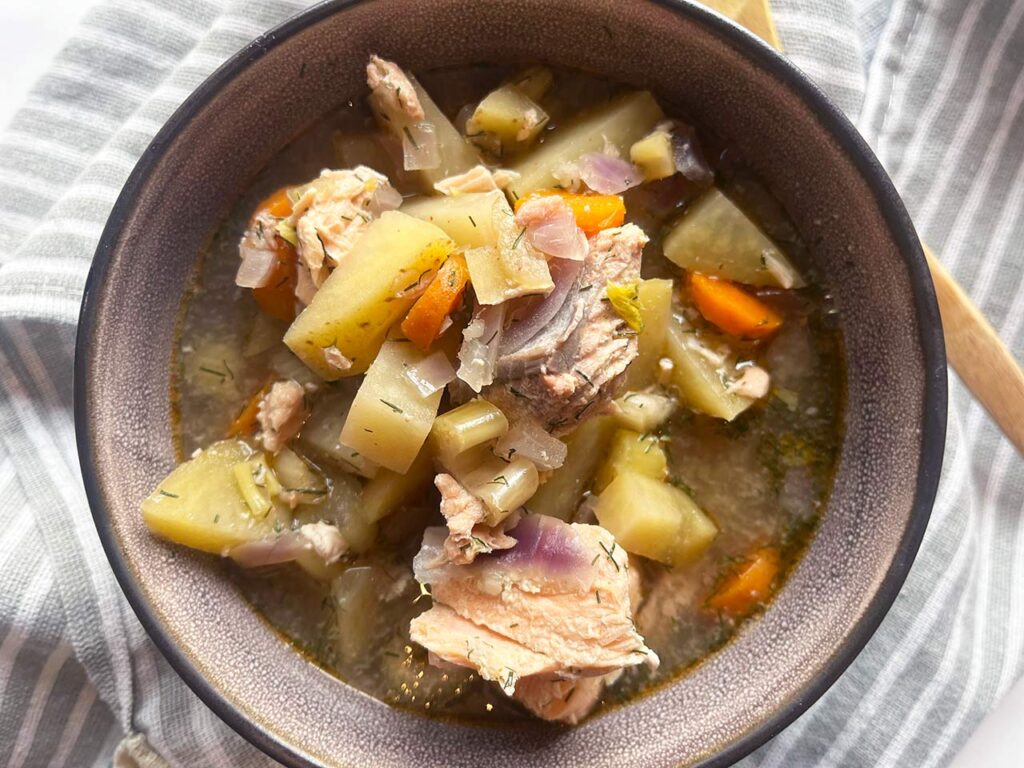 Slow Cooker Salmon Stew With Potatoes | The Gracious Pantry